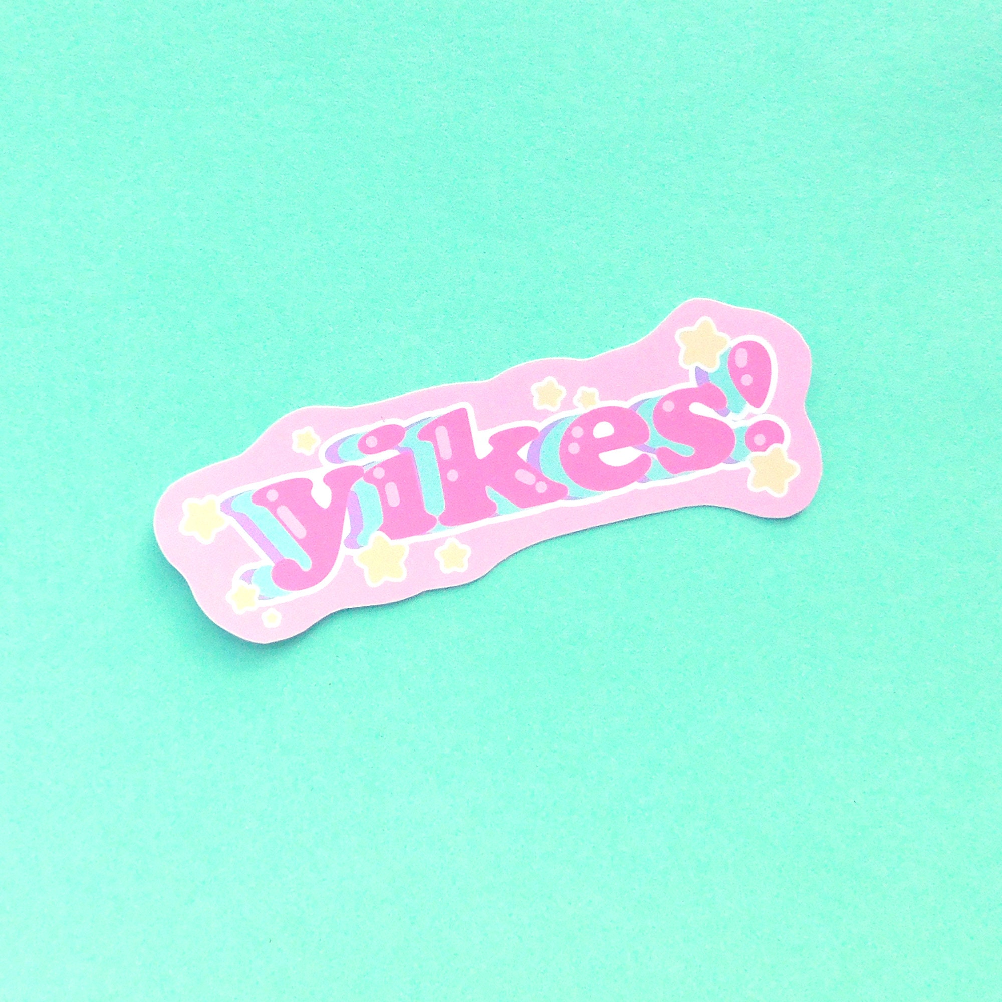 Yikes Pastel Matte Sticker | Etsy