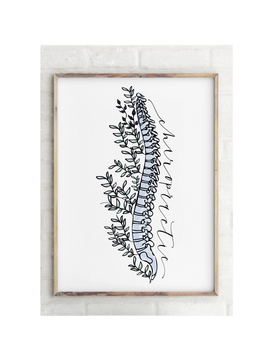 Botanical Spine Poster - Chiropractic - Etsy