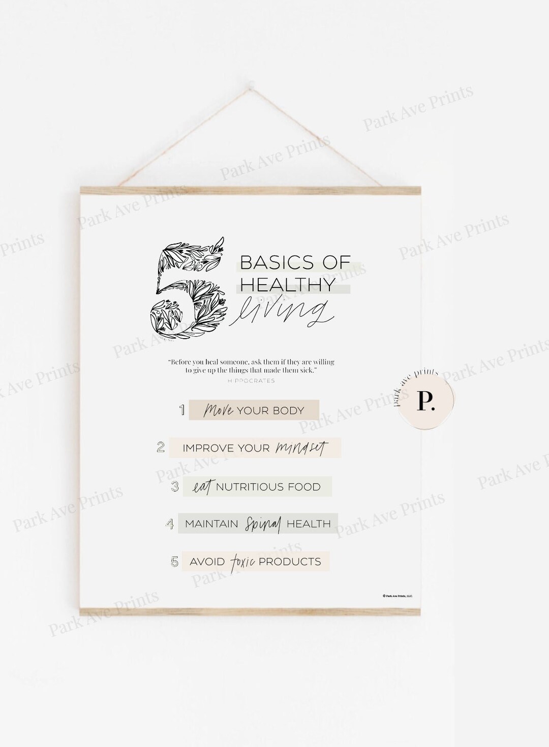New! Basics of Healthy Living Chiropractic Poster - Etsy