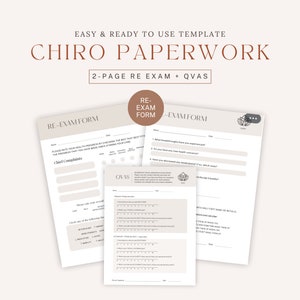Chiropractic Report of Findings Packet Template Reexam Form - Etsy
