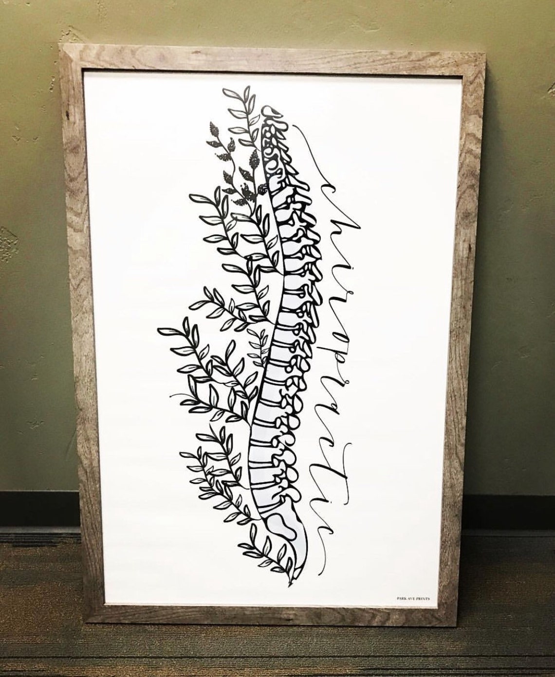 Botanical Spine Poster - Chiropractic - Etsy
