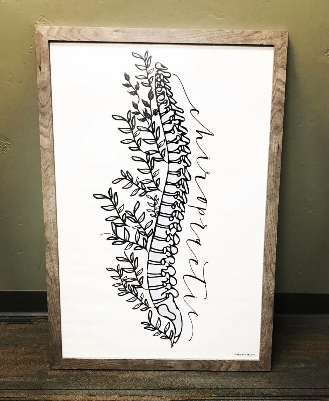 Botanical Spine Poster - Chiropractic - Etsy