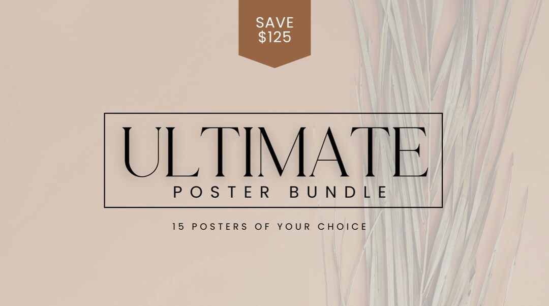 15 Poster Bundle - Select Any Poster Design - Etsy