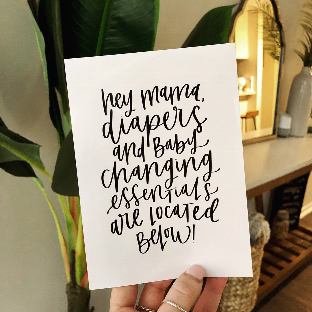 Hey Mama Diaper Sign, Office Sign, Baby Changing Station - 5x7 - Etsy