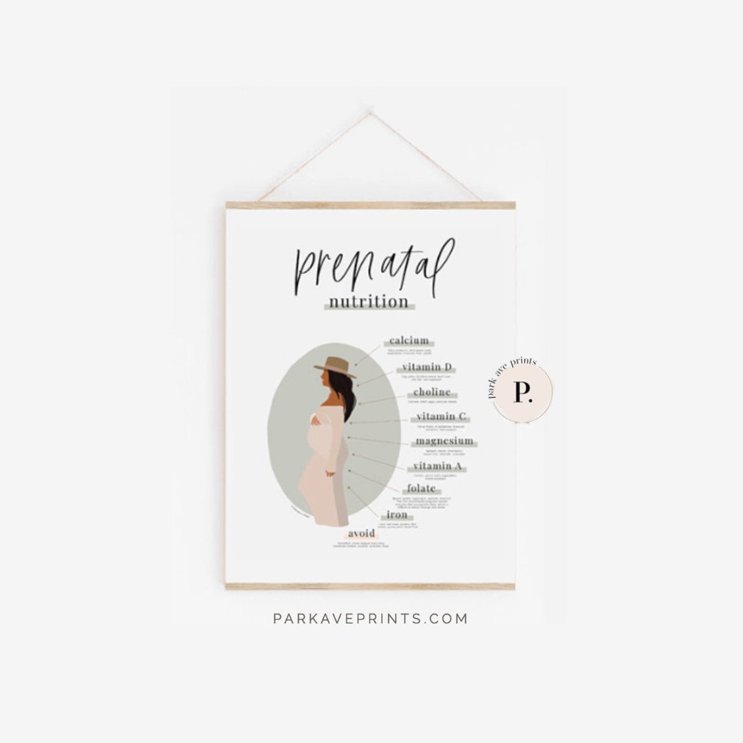NEW! Prenatal Nutrition Poster | Doula | OBGYN | Chiropractic Poster - Etsy