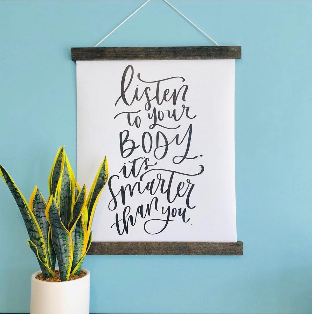 Listen to Your Body | Chiropractic Poster Quote | Subluxation ...