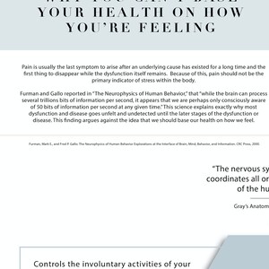 Feeling VS Function Poster - Nerve Function Chiropractic Education ...