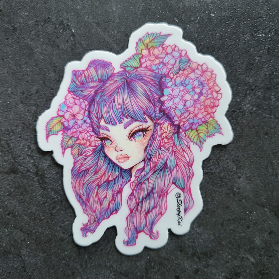 Hydrangea - 3 Inch Die Cut Weatherproof Vinyl Sticker / Decal for ...