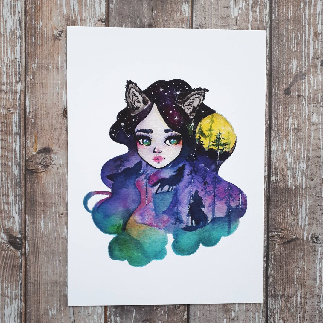 Werewolf (drawlloween /inktober 2018) - 5x7 Inch Halloween Themed Art ...