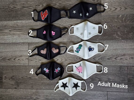 Face Mask Cotton Masks Bedazzled Face Mask Adult Masks | Etsy