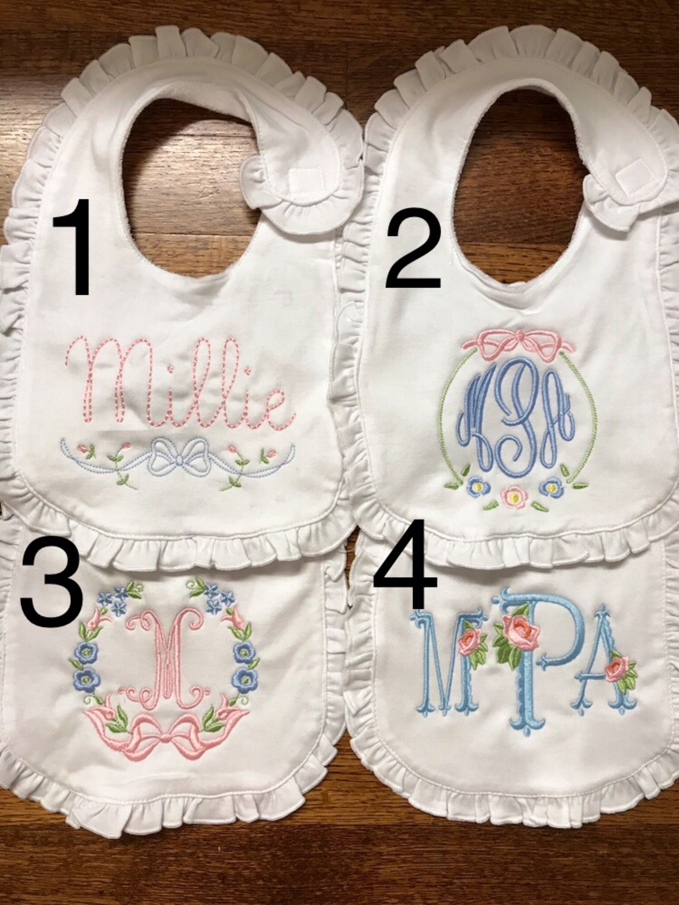 monogram/initial personalized bib | Etsy