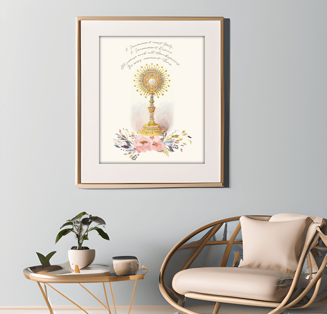 Floral Monstrance Digital Print - Etsy
