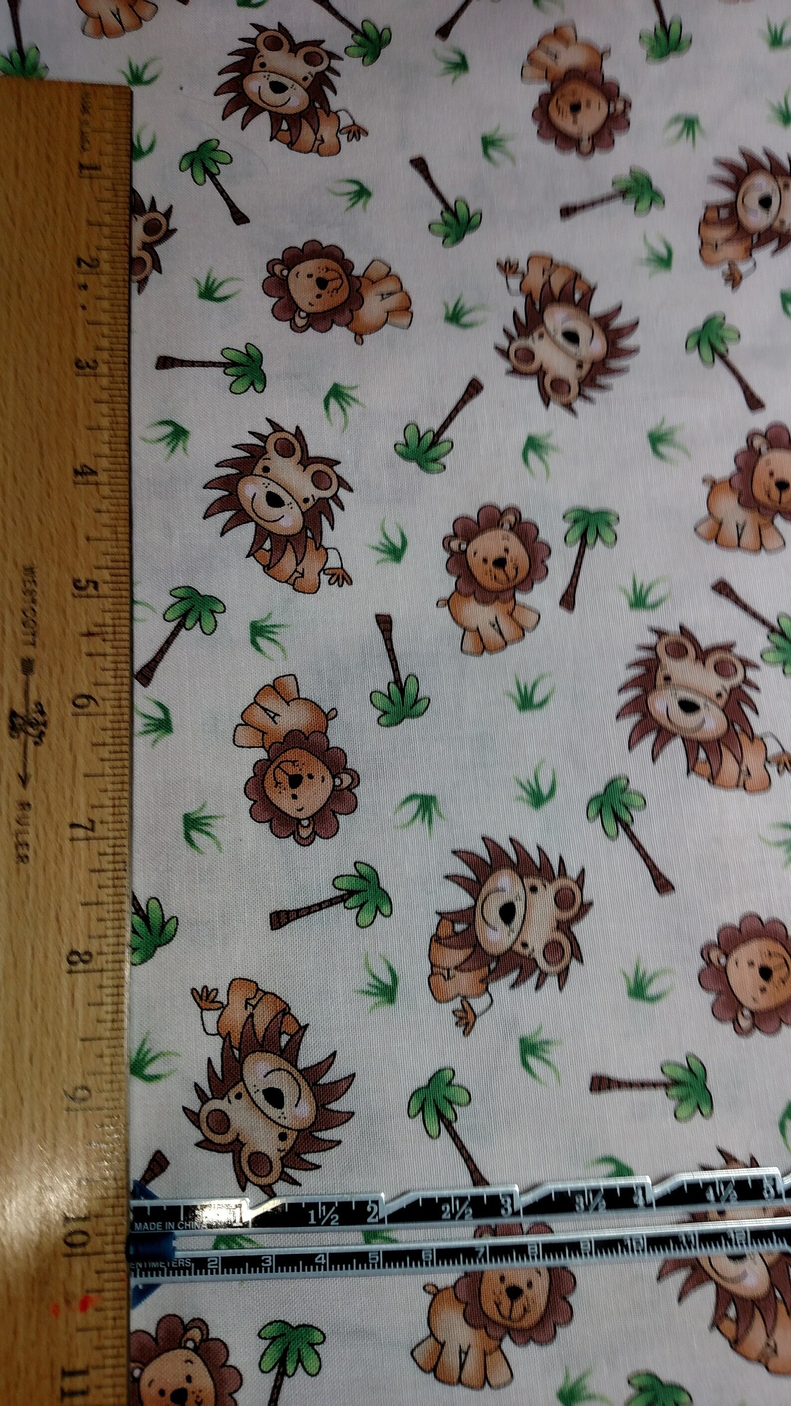 Fabric Small Lion Print for the Little Lion in Your Family. Sold by the ...