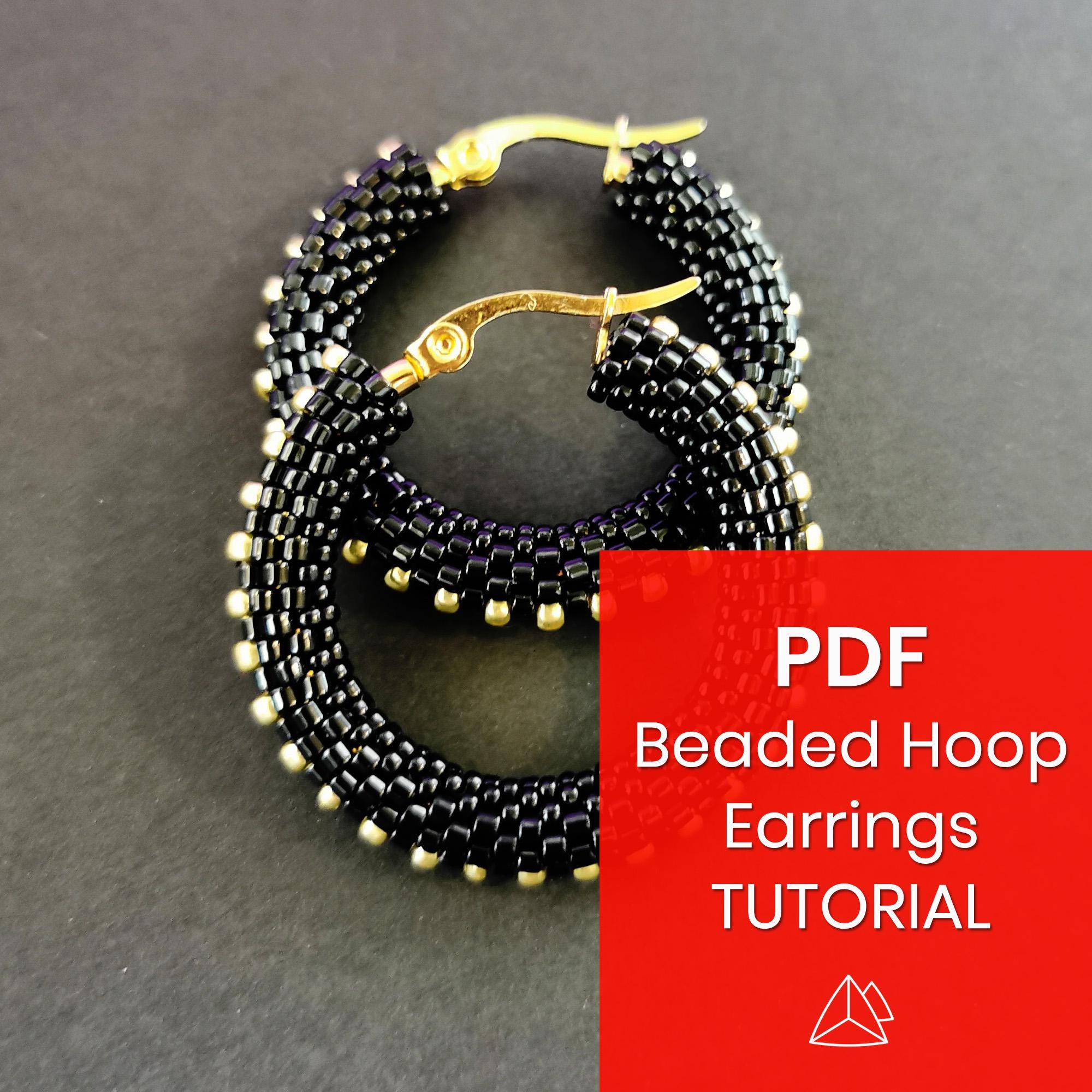 Tutorial Earrings: How to Make Beaded Hoops With Peyote Stitch - DIY ...