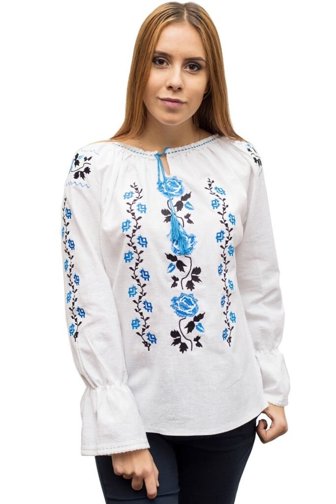 Romanian Peasant Ethnic Top Tunic Embroidered Blouse All Custom Sizes ...