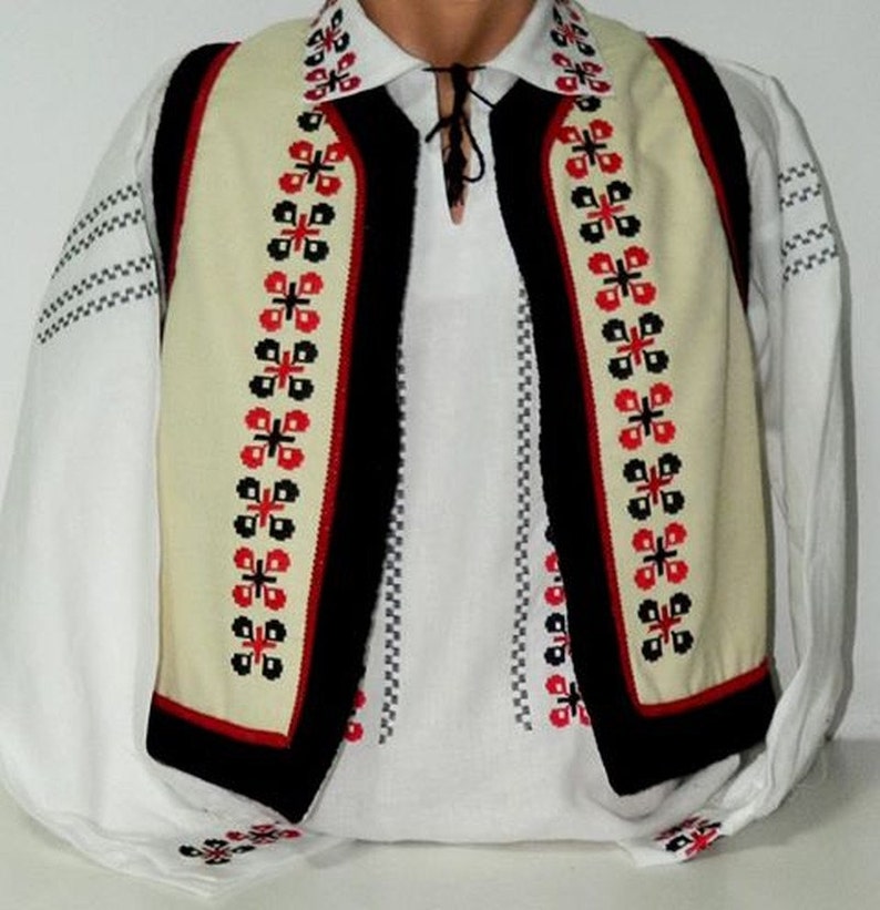 Romanian Embroidered Dacian Traditional Vest Ilic More Designs in ...