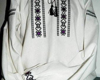 Romanian Peasant Ethnic Top Tunic Embroidered All Custom Sizes | Etsy