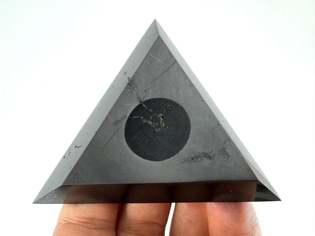 Medium Triangle Shungite Stand for Sphere,shungite Sphere Holder Type ...