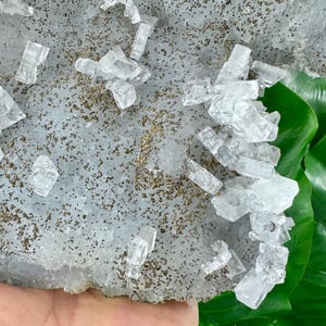 Extra Large Transparent Baryte With Pyrite on Chalcedony From Androvo ...