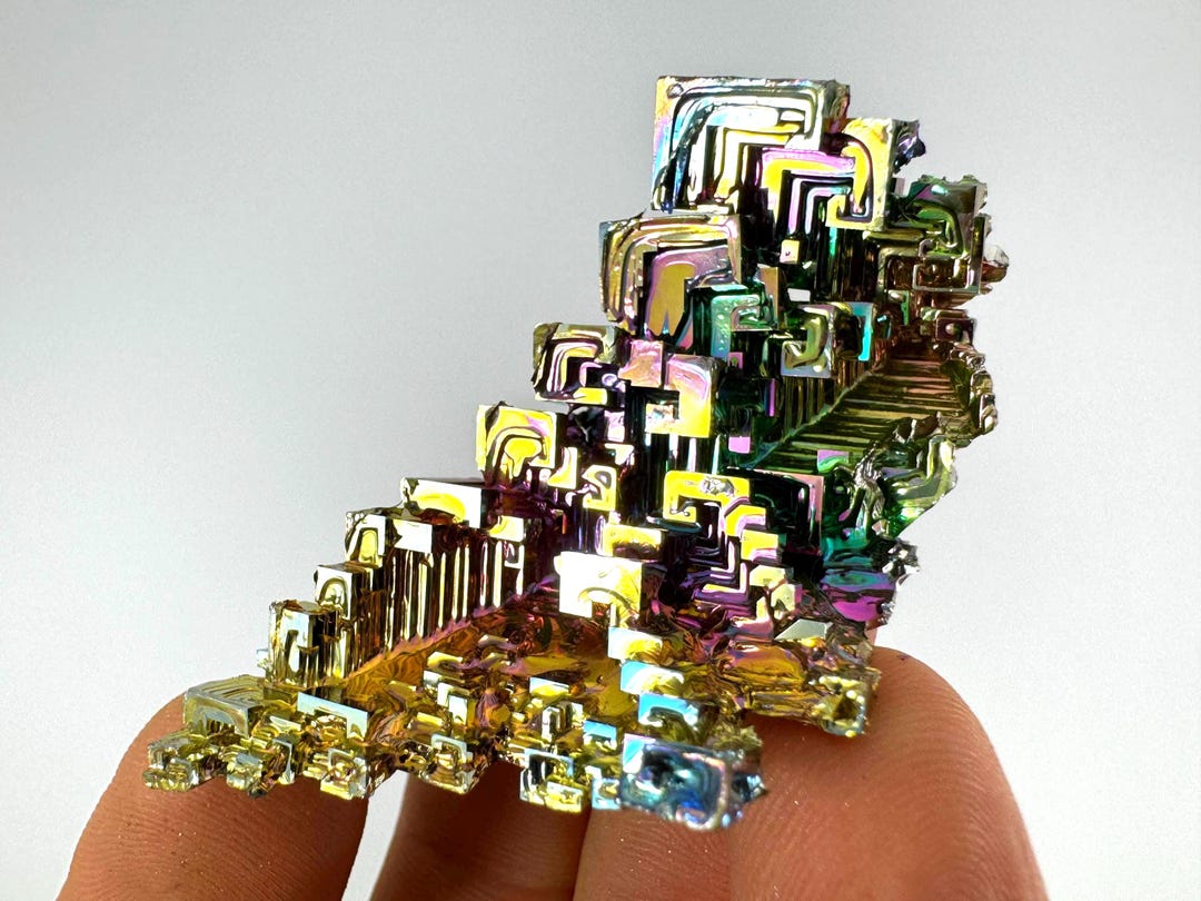 Rainbow Bismuth Cluster,bismuth Specimen,bismuth Crystal,lab Grown ...