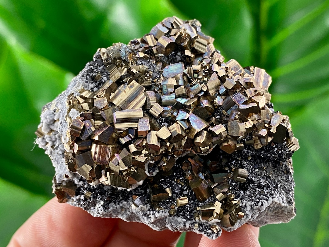 Beautiful Iridescent Pyrite With,sphalerite Calcite From Bulgaria ...