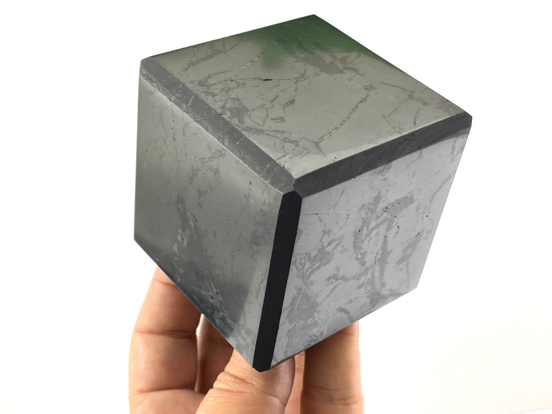 Shungite Cube 7cm From Karelia,russia Polished Cube Shungite,4g 5G EMF ...
