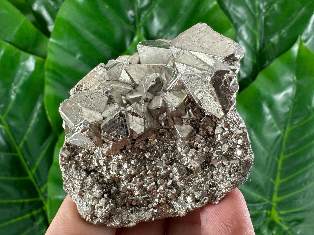 Aesthetic Octahedral Pyrite From Peru,natural Mineral,specimen,cluster ...