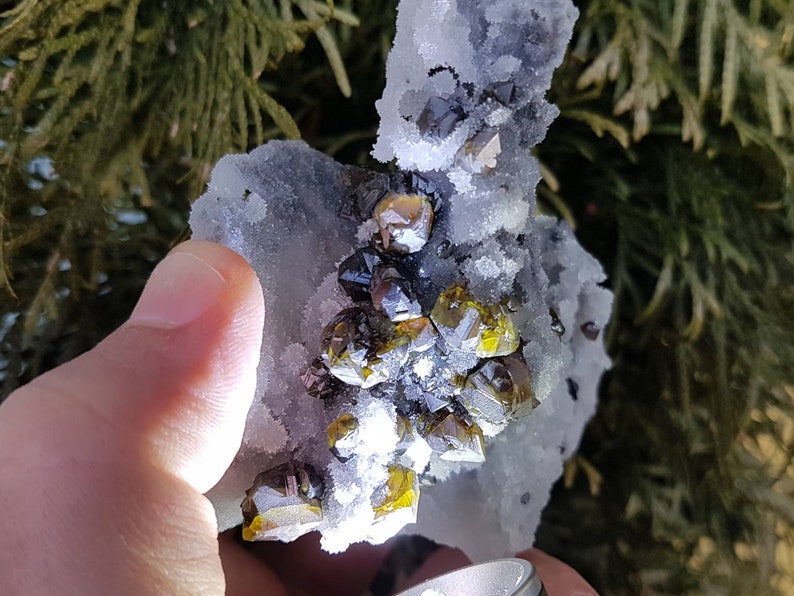 Beautiful Gem Sphalerite Var Cleiophane on Quartz From - Etsy