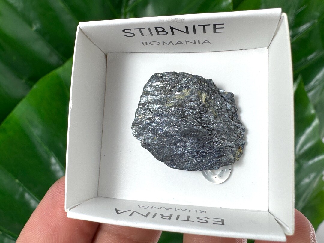 Natural Stibnite Antimonite From Romania – Sharp Metallic Crystal ...
