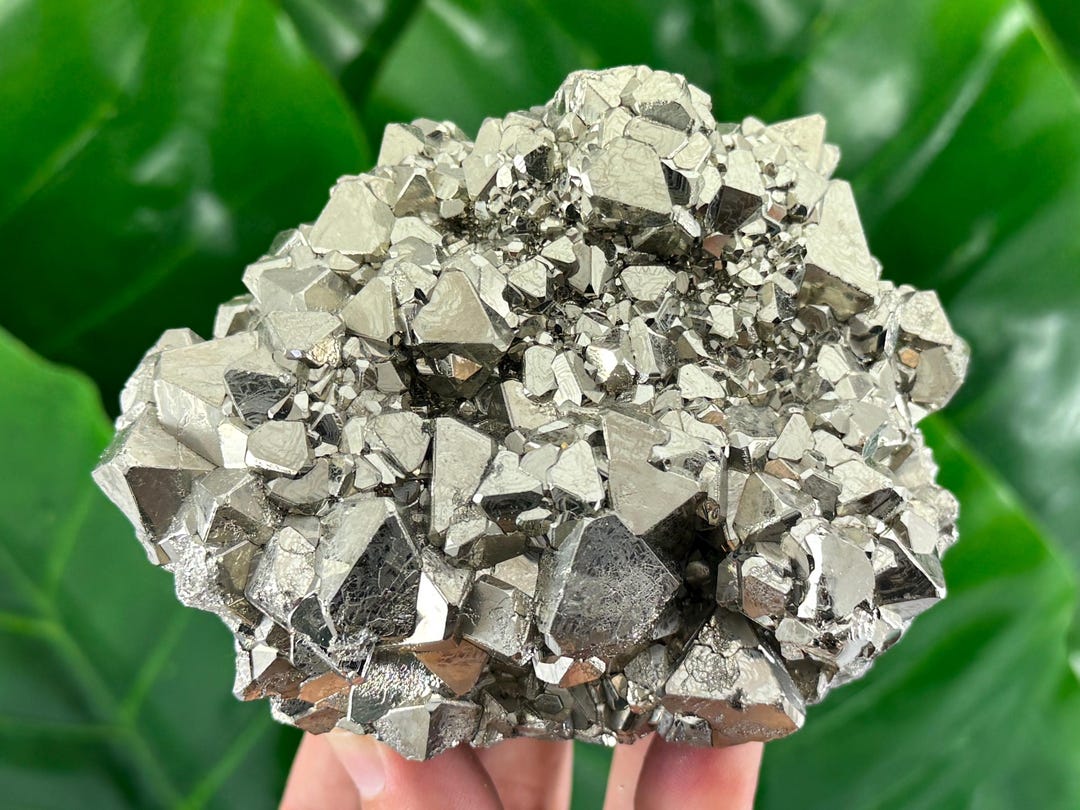Aesthetic Octahedral Pyrite From Peru,natural Mineral,specimen,cluster ...