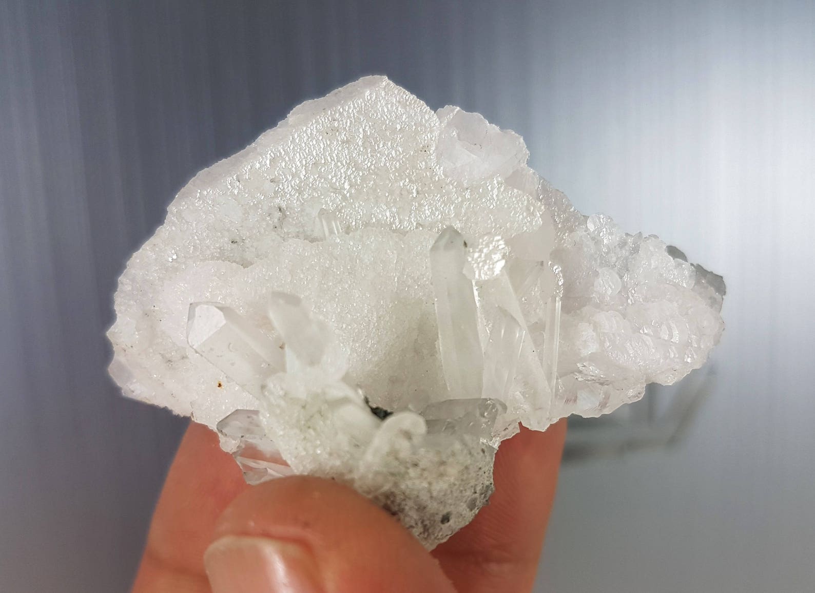 Kwarts met calciet uit Bulgarije, Madan, Borieva-mijn, mineralen ...
