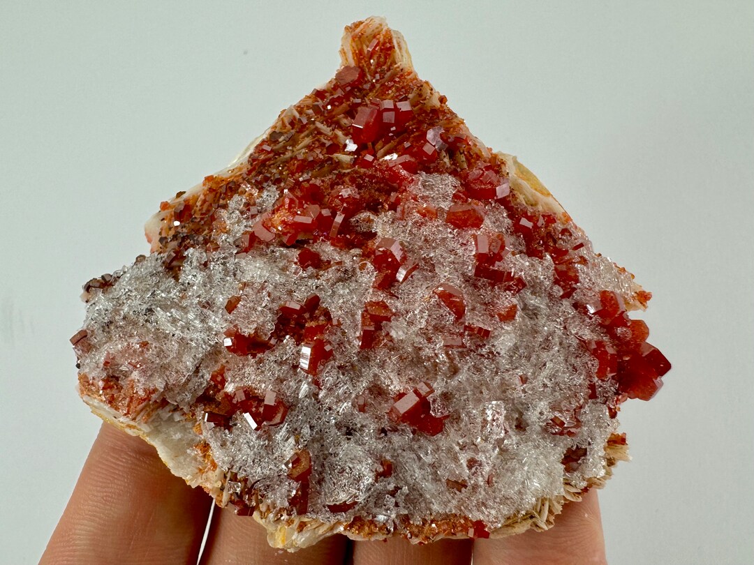 Incredible Vanadinite and Calcite on Baryte From Morocco,crystal ...