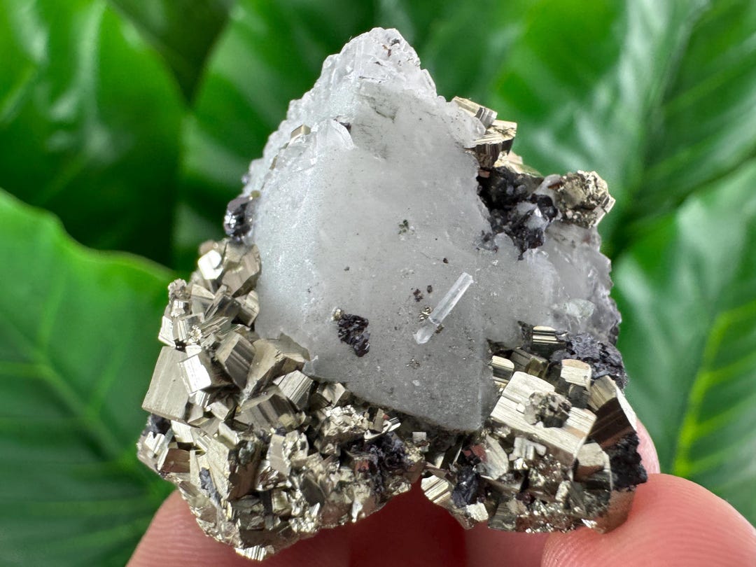 Amazing Pyrite With Calcite From Krushev Dol Mine,madan,bulgaria ...