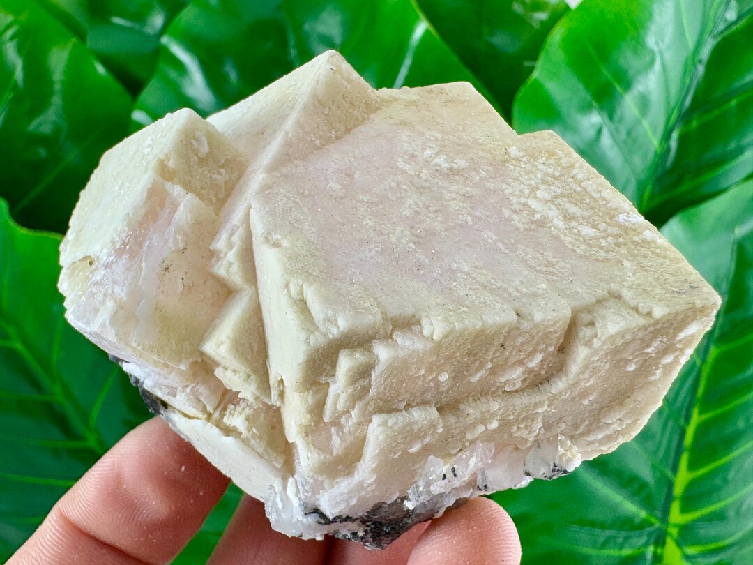 Fluorescent Mangano Calcite Covered With Second Generation Calcite From ...