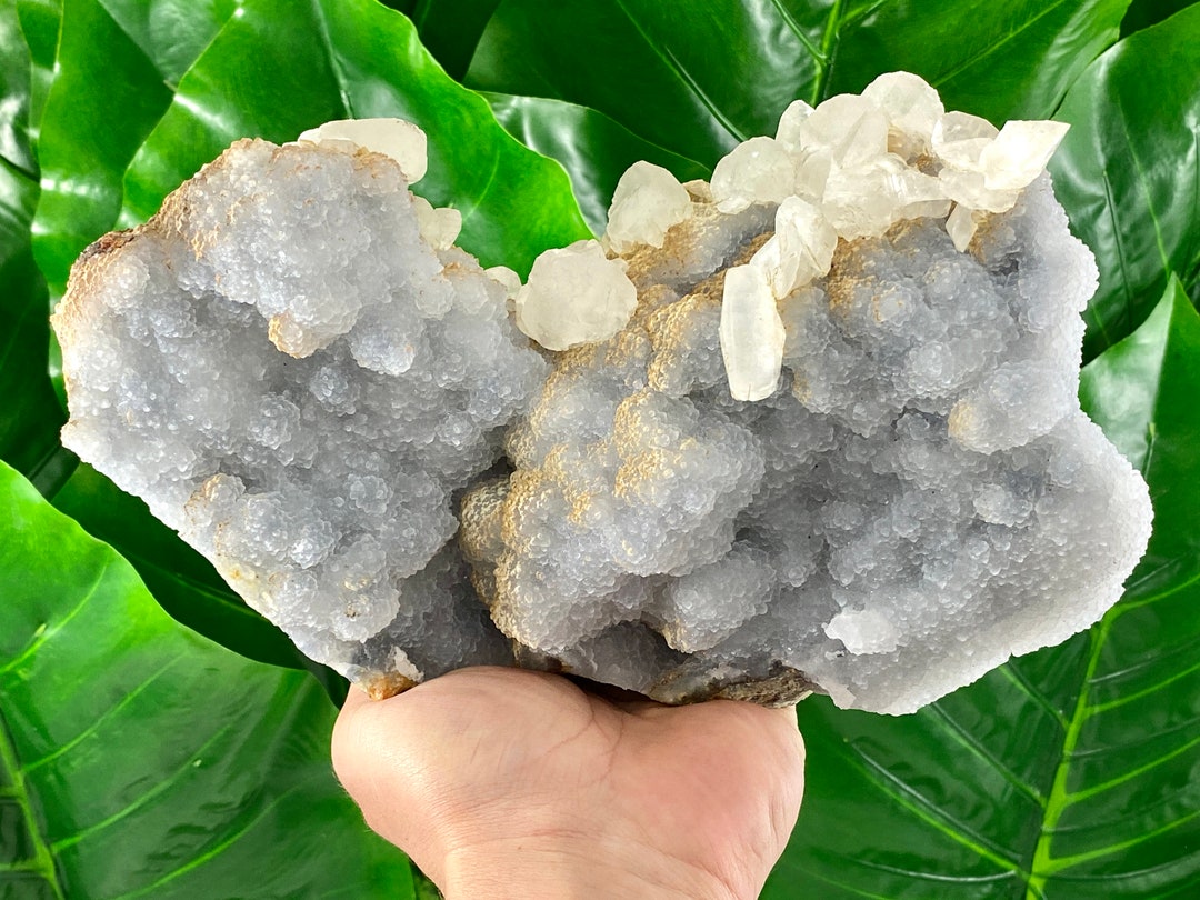 Large Chalcedony With Calcite From Krushev Dol Mine,madan,bulgaria ...