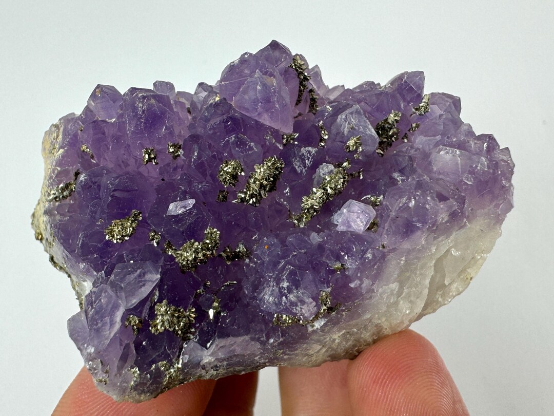 Rare Purple Amethyst With Pyrite From Chala Mine Bulgaria,bulgarian ...