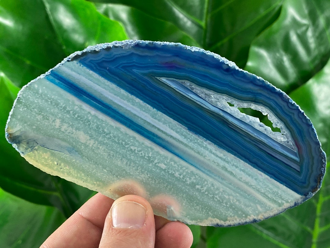 Double Sided Polished Sliced Agate +FREE Stand From Brazil,agate Stone ...