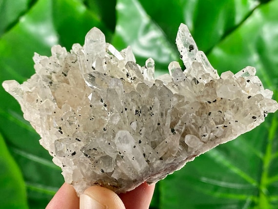 INCREDIBLE rare Transparent Quartz with small balls Chlorite | Etsy