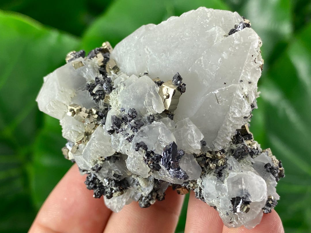 Rare Calcite With Pyrite,galena and Sphalerite From Borieva Mine,madan ...