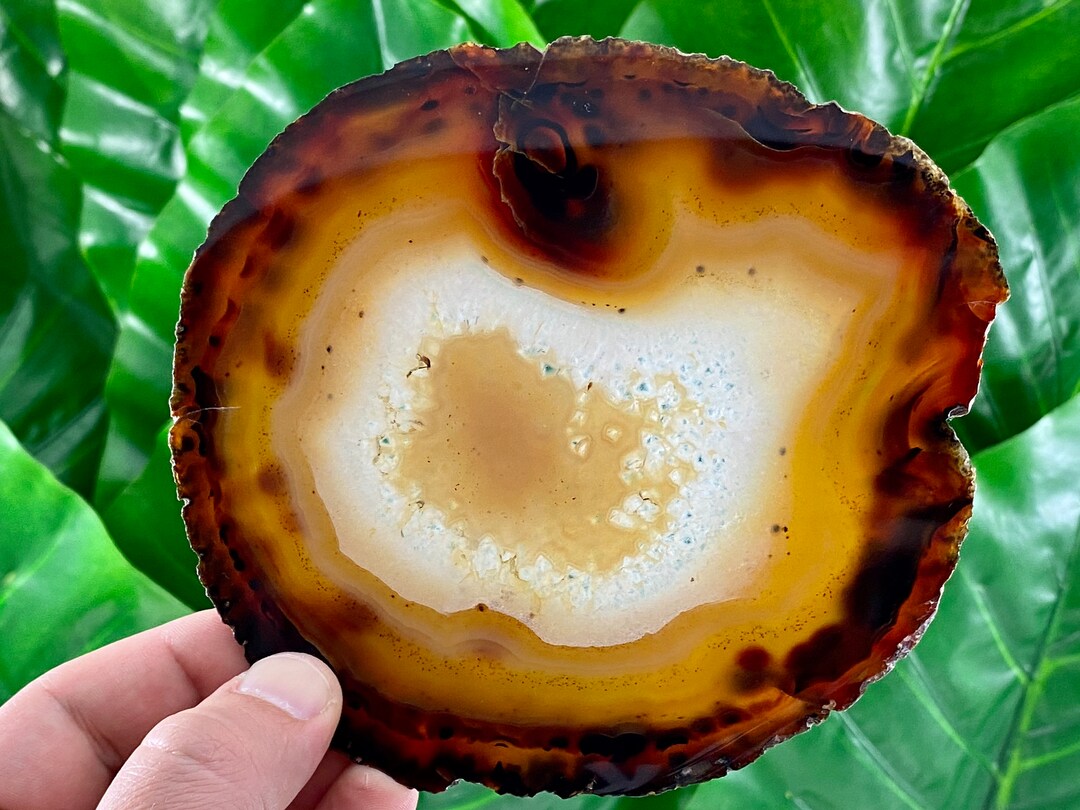 Double Sided Polished Sliced Agate +FREE Stand From Brazil,agate Stone ...