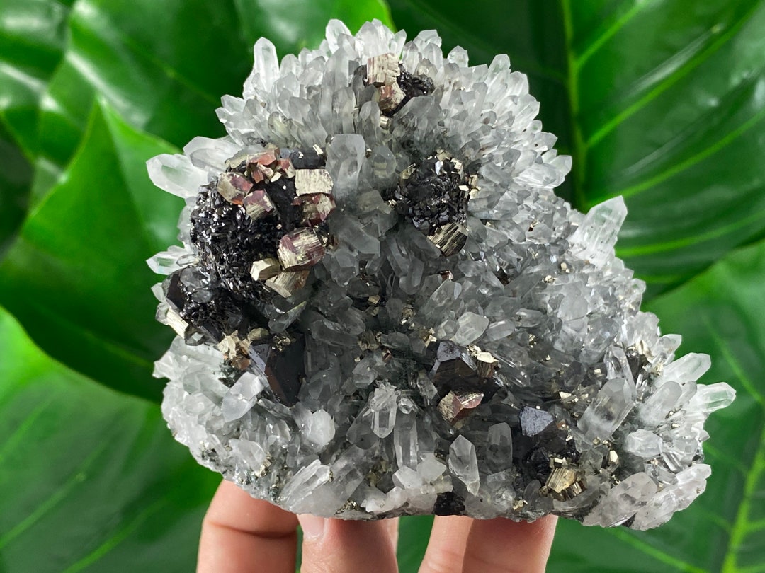 Large Transparent Quartz With Sphalerite and Pyrite From Djurkovo Mine ...
