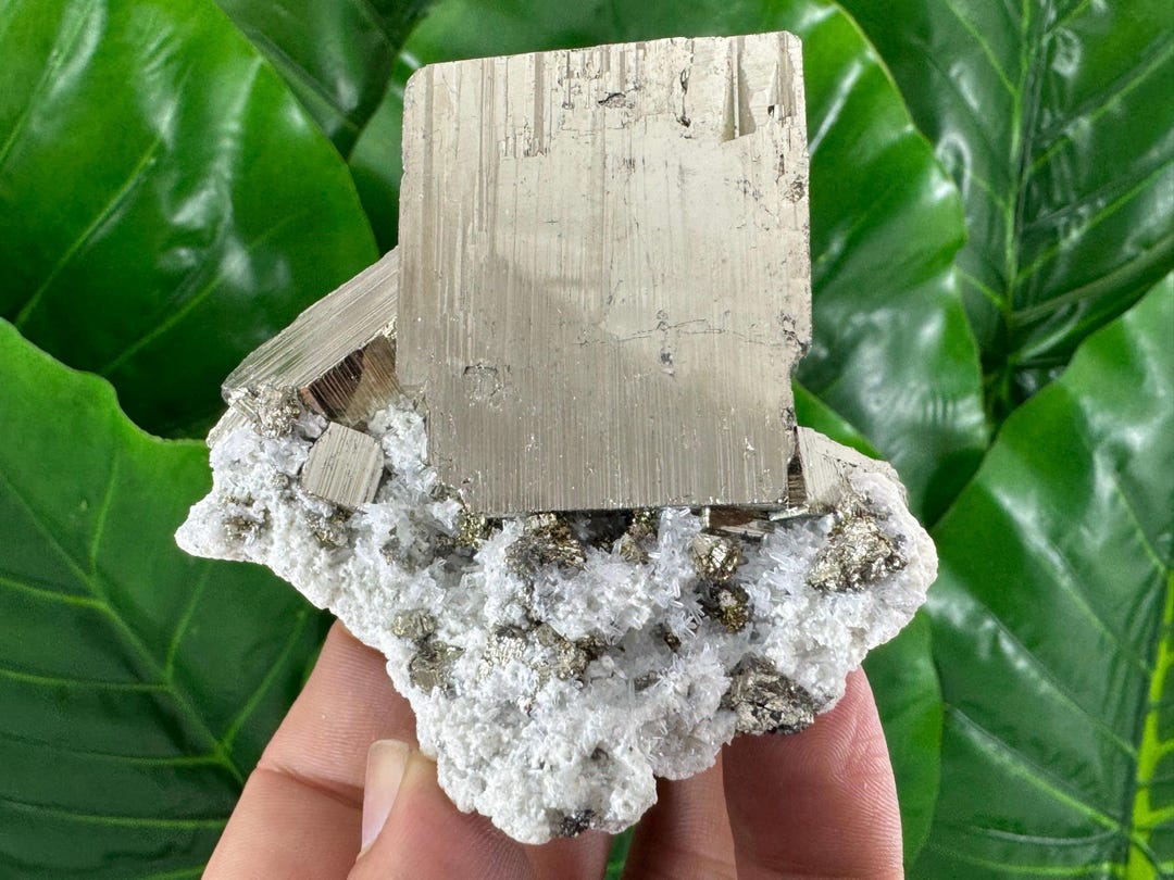 INCREDIBLE LARGE CUBE Pyrite on Matrix From Peru,natural Mineral ...