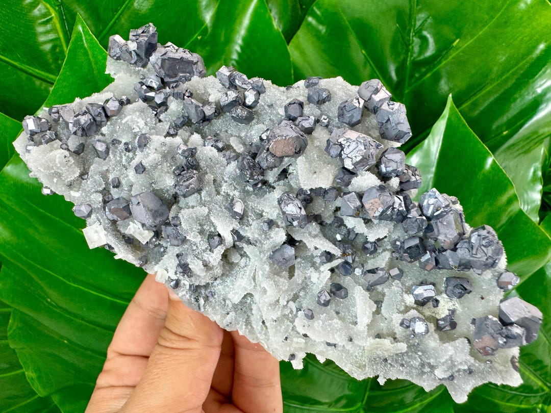 INCREDIBLE Rare Galena and Barite on Chalcedony From Krushev Dol Mine ...