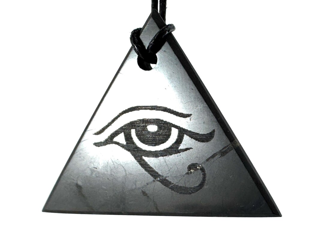 Shungite Triangle Male Pendant Necklace Eye From Karelia,russia ...