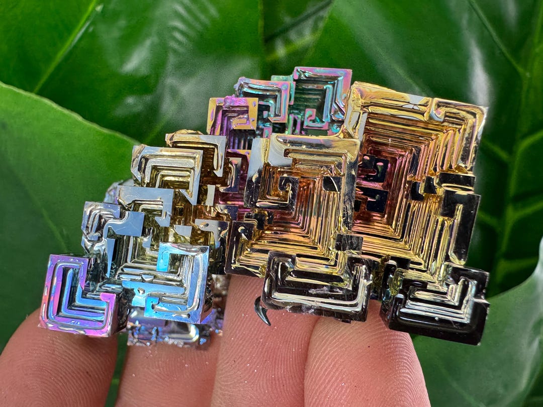 Rainbow Bismuth Cluster,bismuth Specimen,bismuth Crystal,lab Grown ...