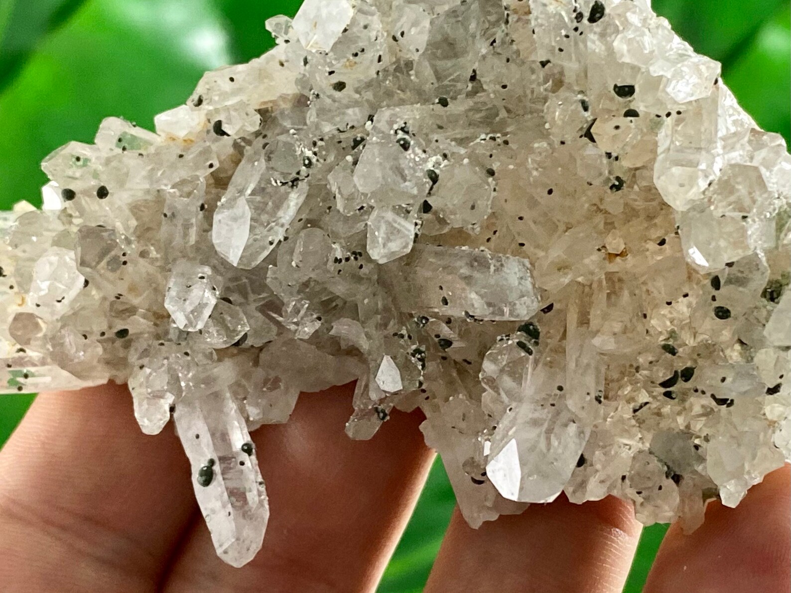 INCREDIBLE rare Transparent Quartz with small balls Chlorite | Etsy