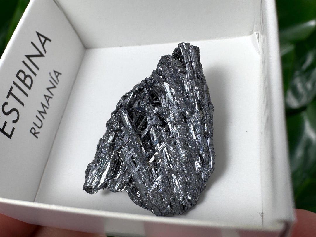 Natural Stibnite Antimonite From Romania – Sharp Metallic Crystal ...