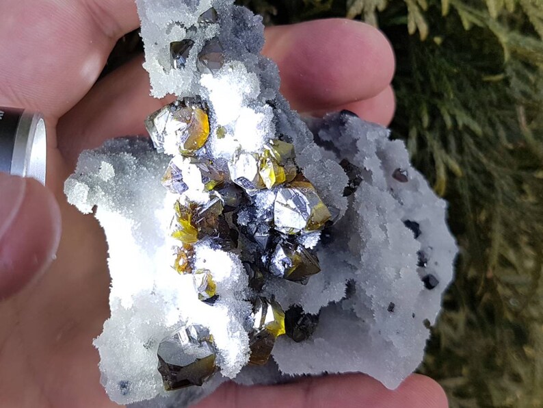 Beautiful Gem Sphalerite Var Cleiophane on Quartz From - Etsy