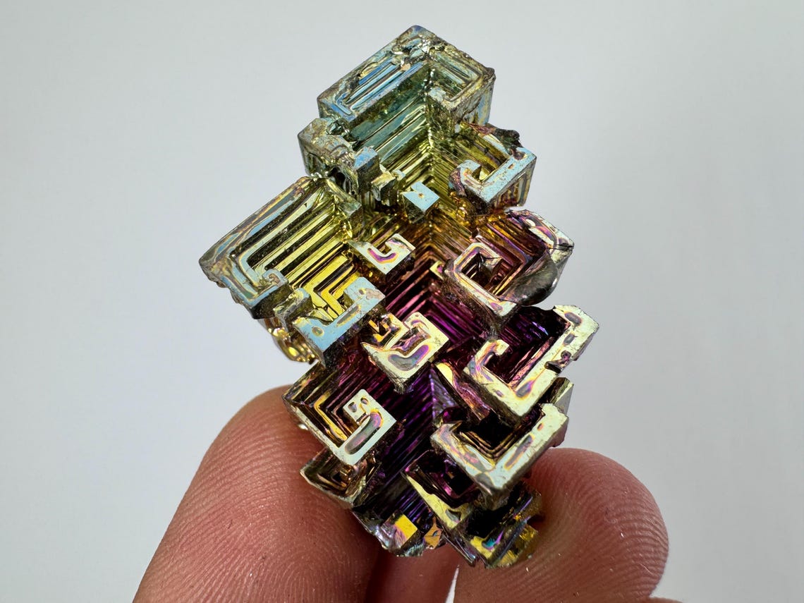 Rainbow Bismuth Cluster,bismuth Specimen,bismuth Crystal,lab Grown ...