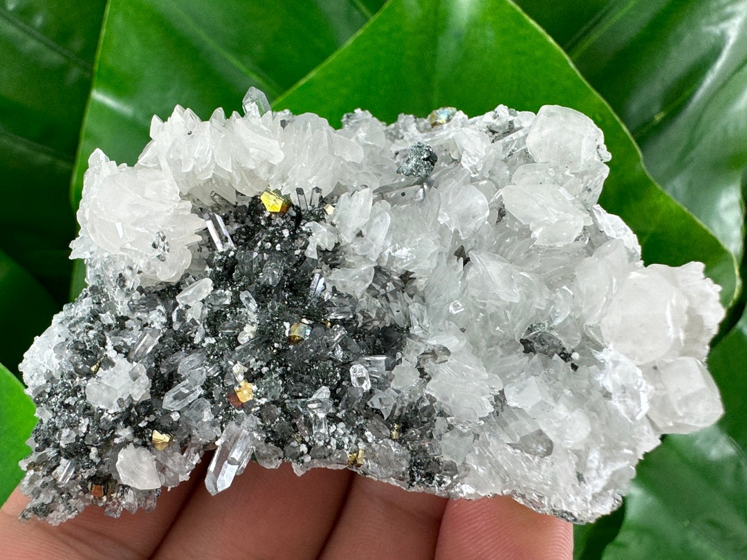 Transparent Quartz With Iridescent Pyrite,calcite,chlorite From Borieva ...